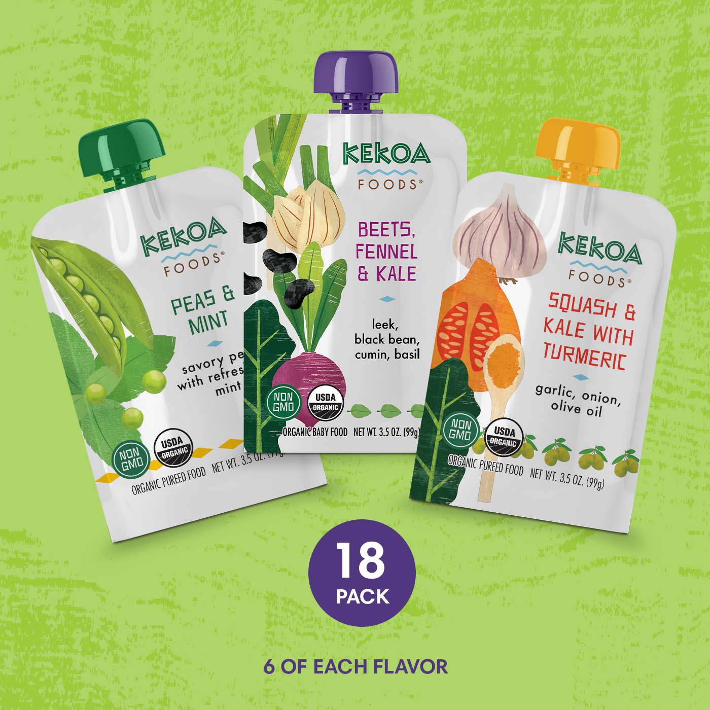 Veggie Forward Variety Pack – Beets, Fennel & Kale, Peas & Mint, Squas ...